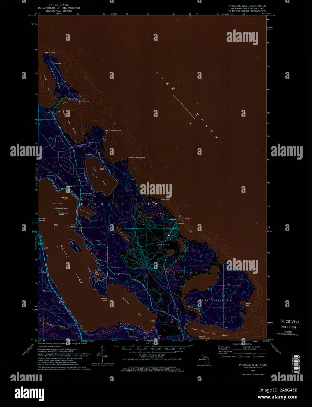 Map of presque isle hi-res stock photography and images - Alamy