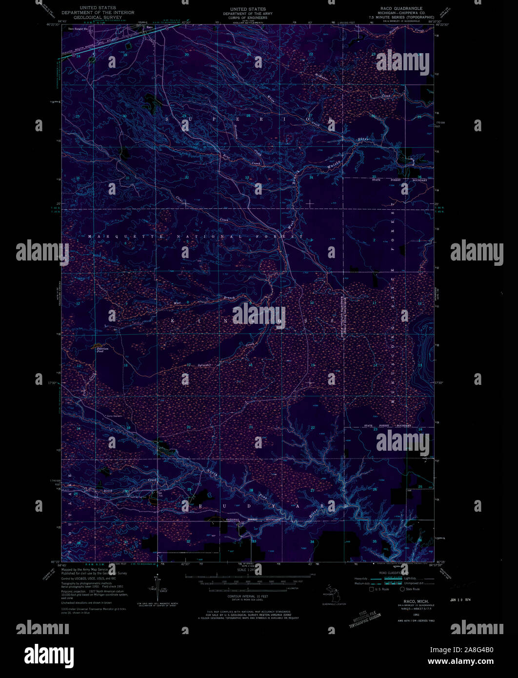 Map of raco hi-res stock photography and images - Alamy