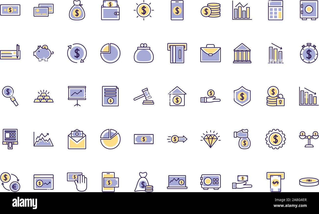Isolated money icon set fill vector design Stock Vector Image & Art - Alamy