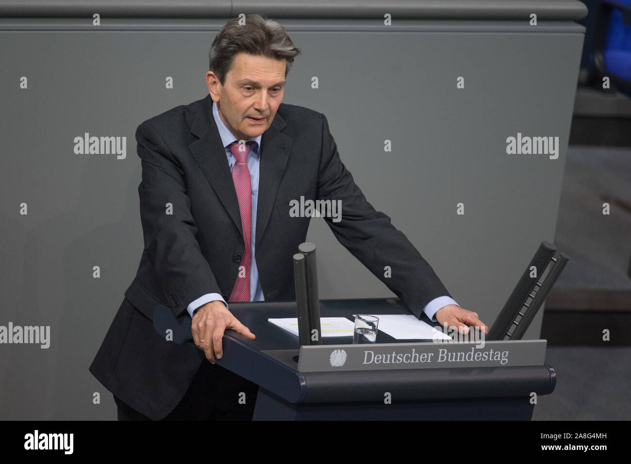 Berlin, Germany. 08th Nov, 2019. Rolf Mützenich (SPD), leader of the ...