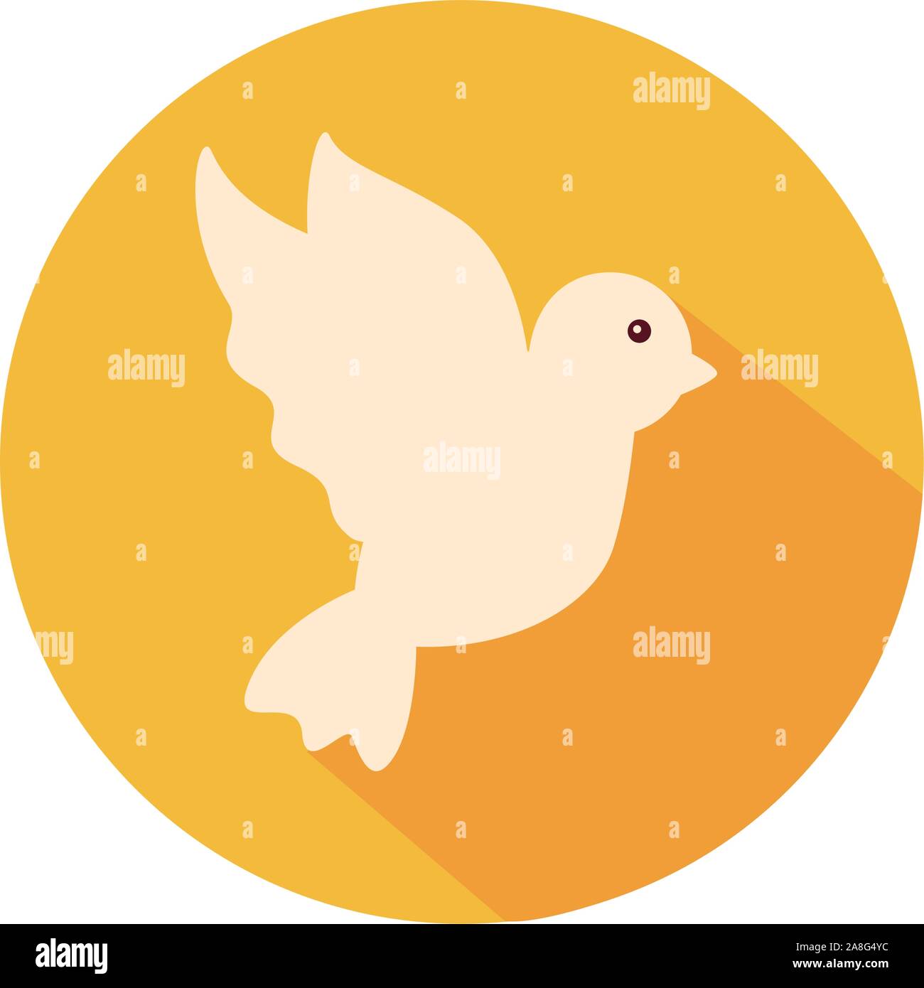 Isolated white dove vector design Stock Vector Image & Art - Alamy