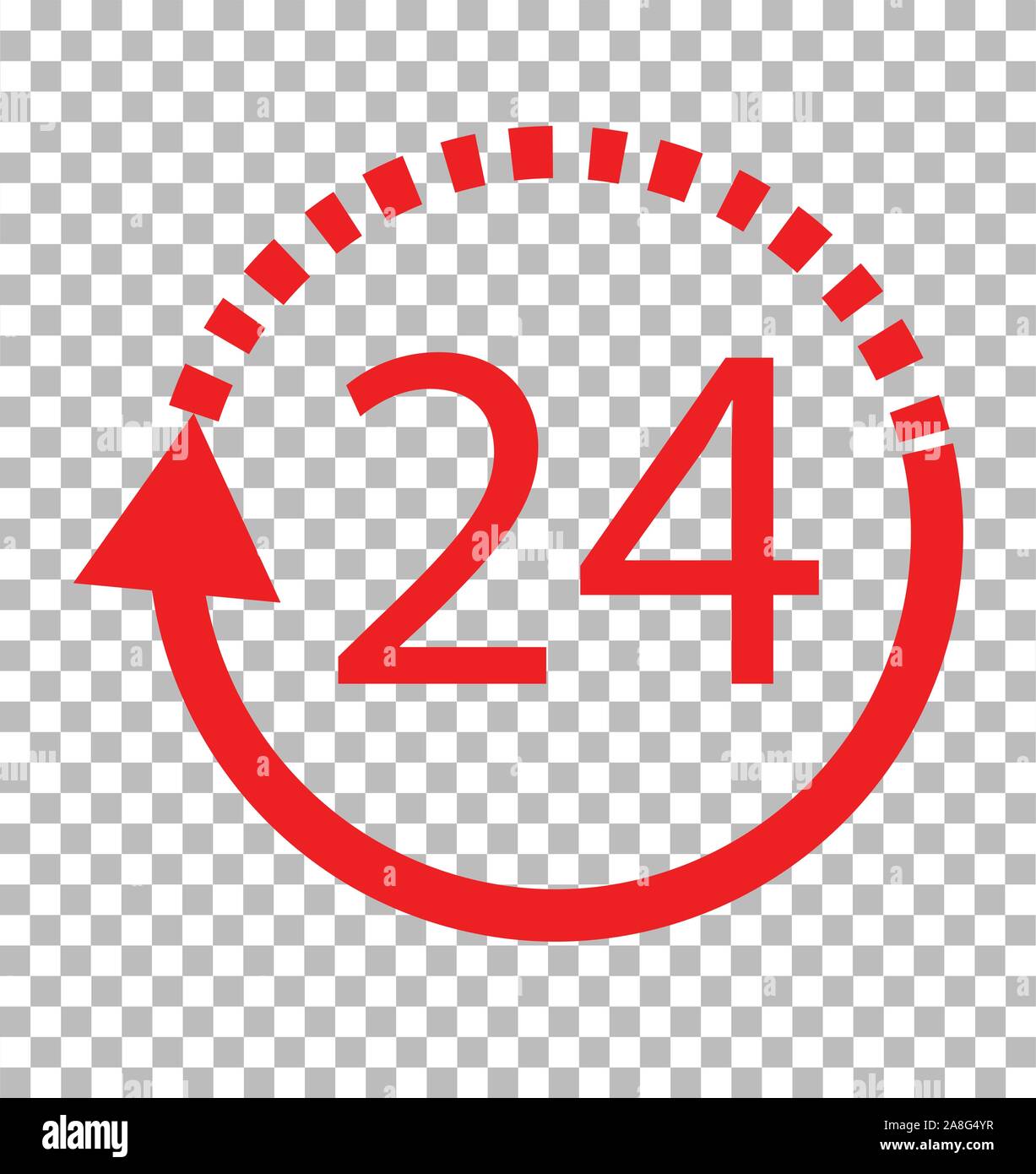 24 hours delivery on transparent background, 24 hours delivery sign ...