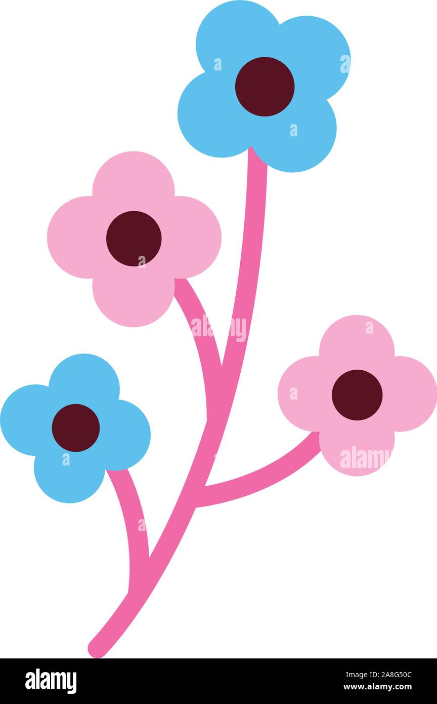 Isolated flowers ornament vector design Stock Vector Image & Art - Alamy