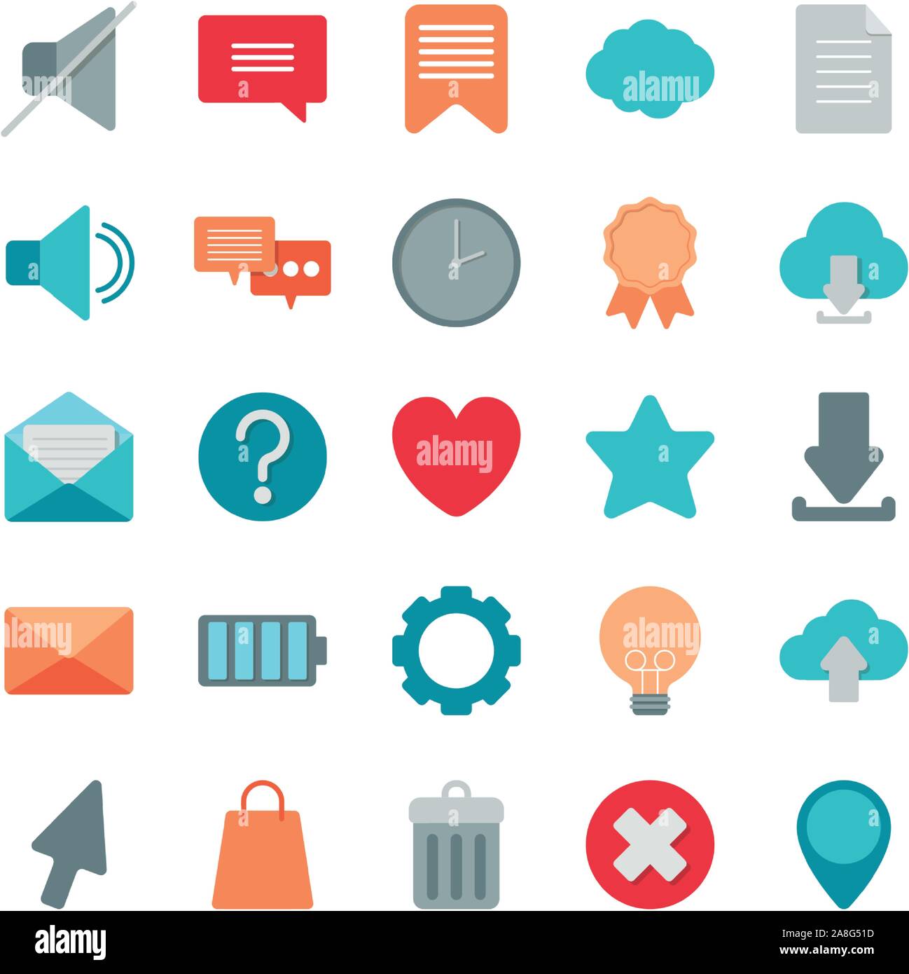 set of icons electronic commerce on white background vector ...