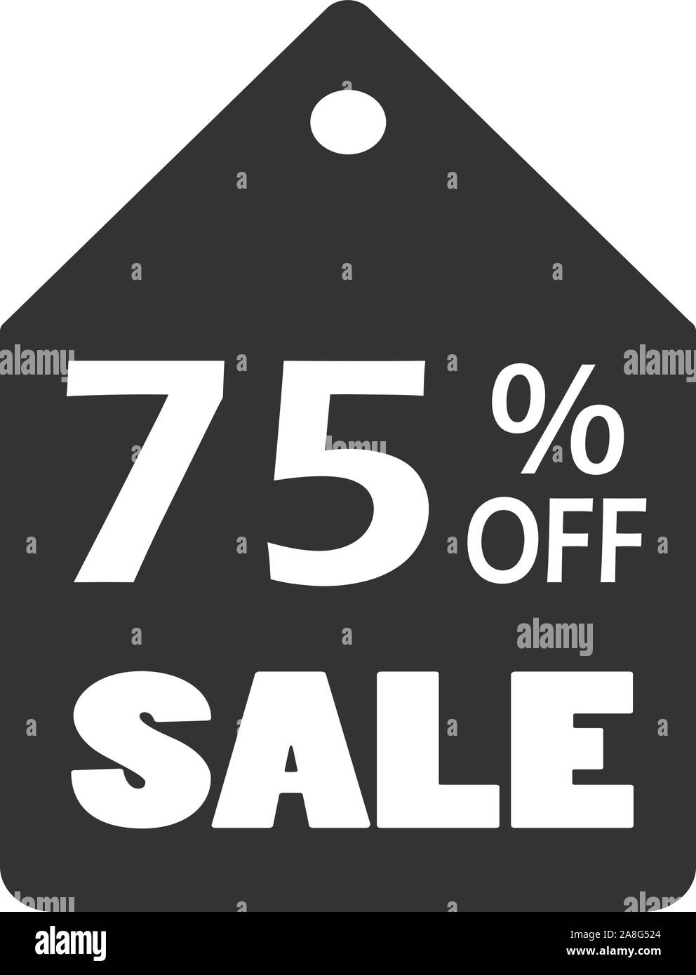 75% off sale discount banner. sale discount icon on white background ...