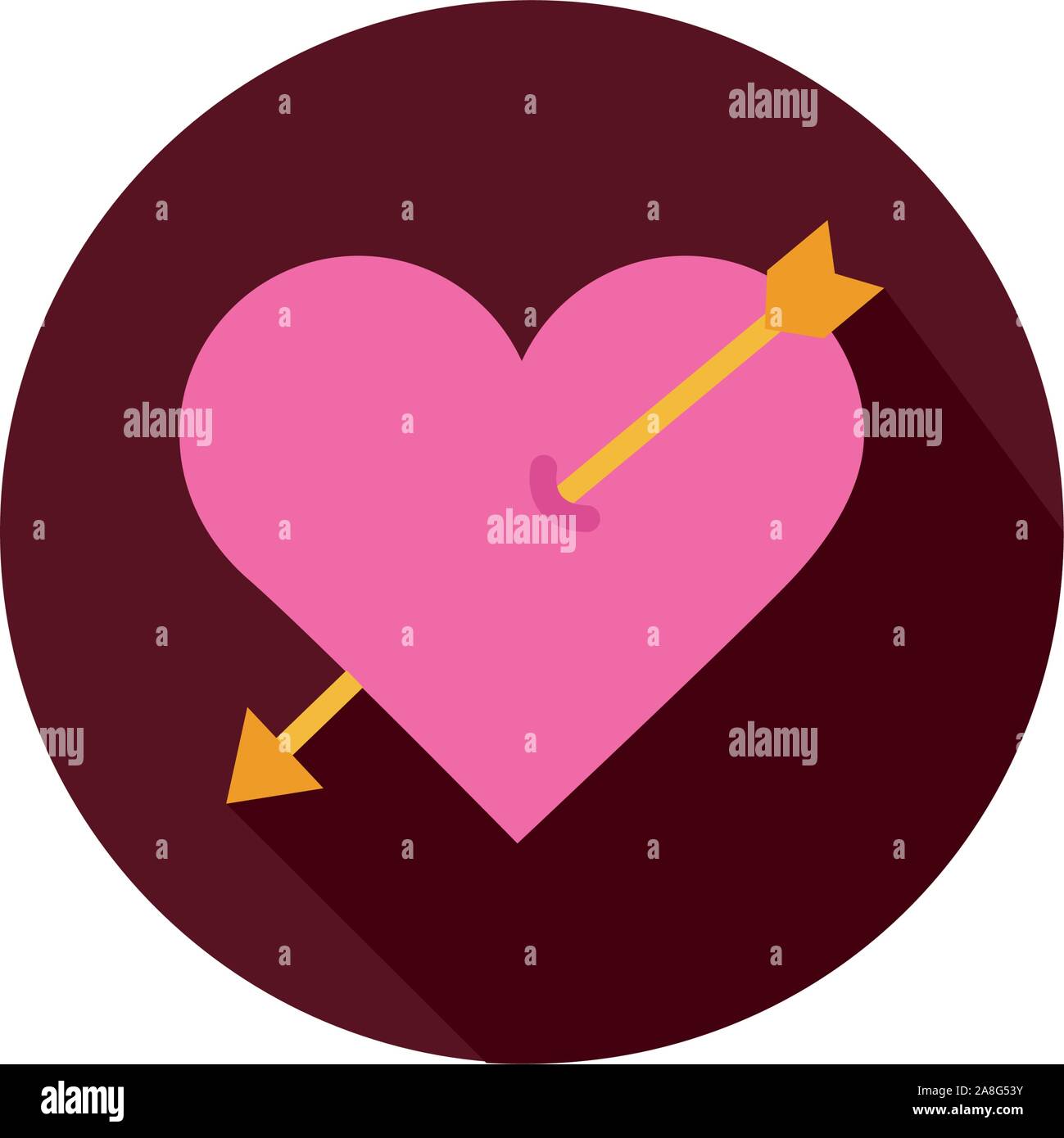 Isolated heart and arrow vector design Stock Vector Image & Art - Alamy