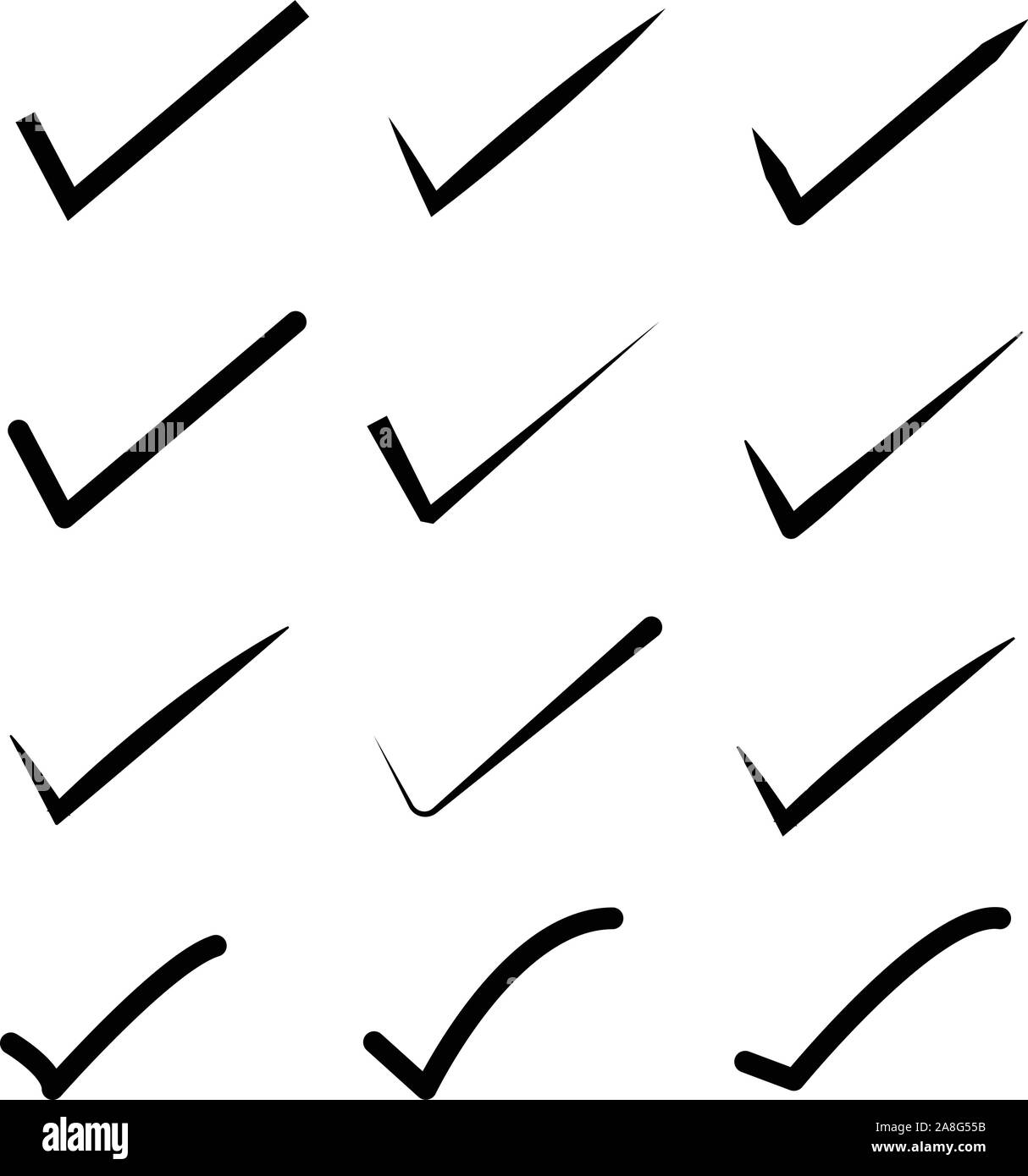 check mark icon on white background. check mark sign. flat style. check ...