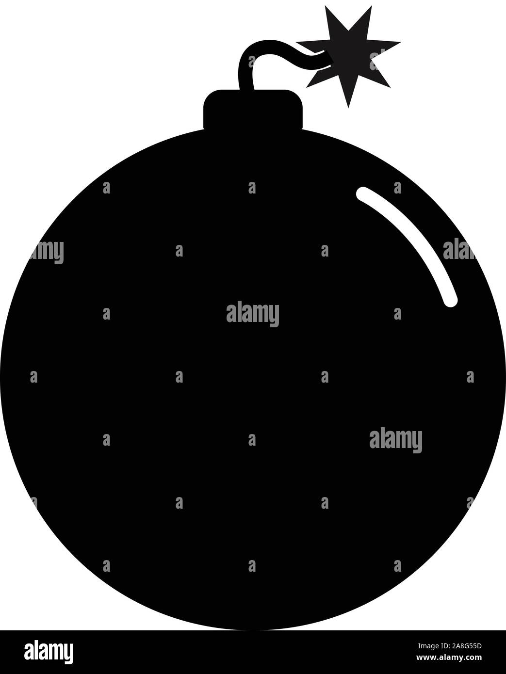 Bomb sign. flat design style. bomb icon on white background. simple ...