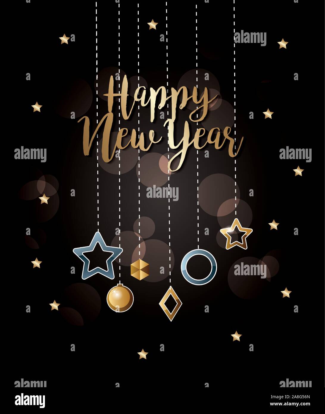 Happy new year vector design Stock Vector Image & Art - Alamy
