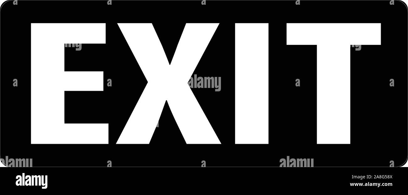 exit icon on white background. exit sign. flat style. exit icon for ...