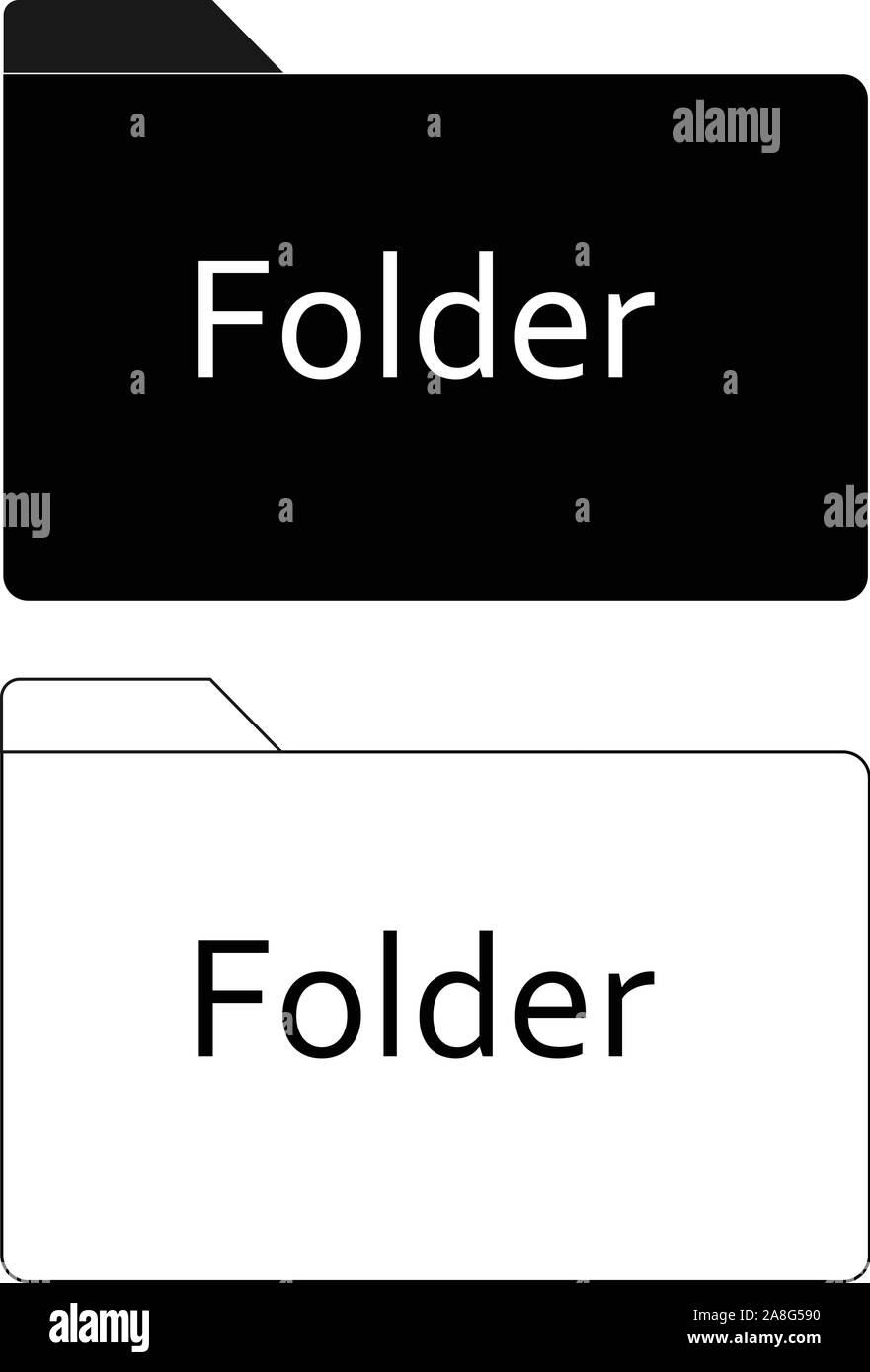 folder icon on white background. flat style. folder icon for your web ...