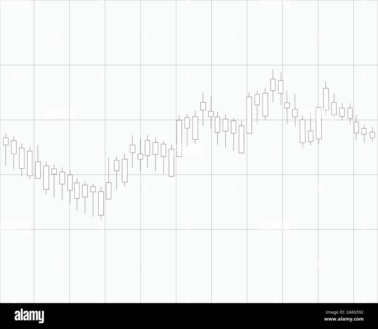 candle stick graph on transparent background. trend of graph sign. flat ...