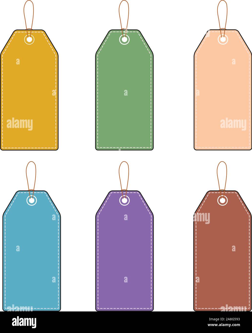 blank prices tag on white background. blank lable template sign. flat ...