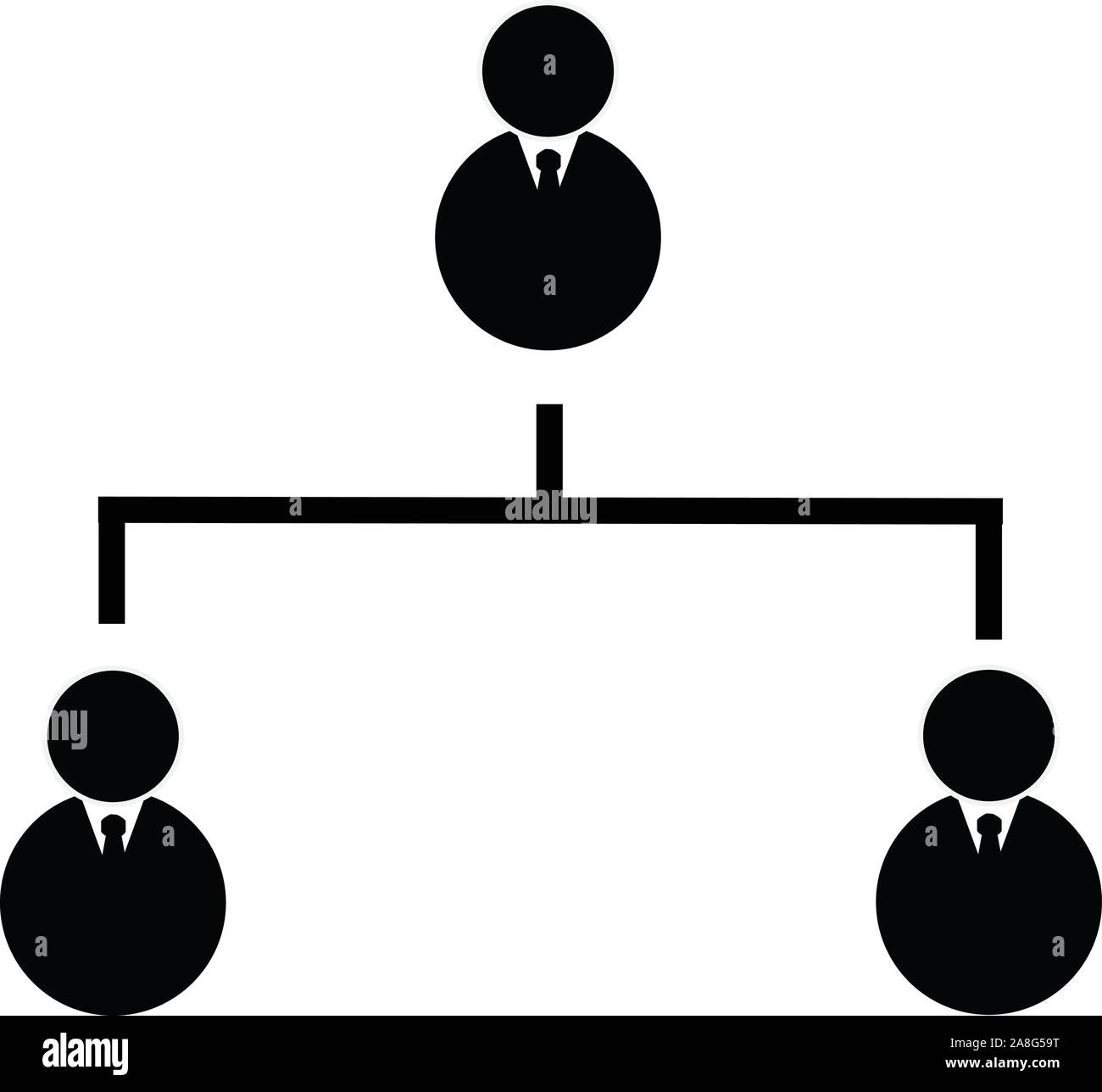 business hierarchical icon on transparent background. business ...