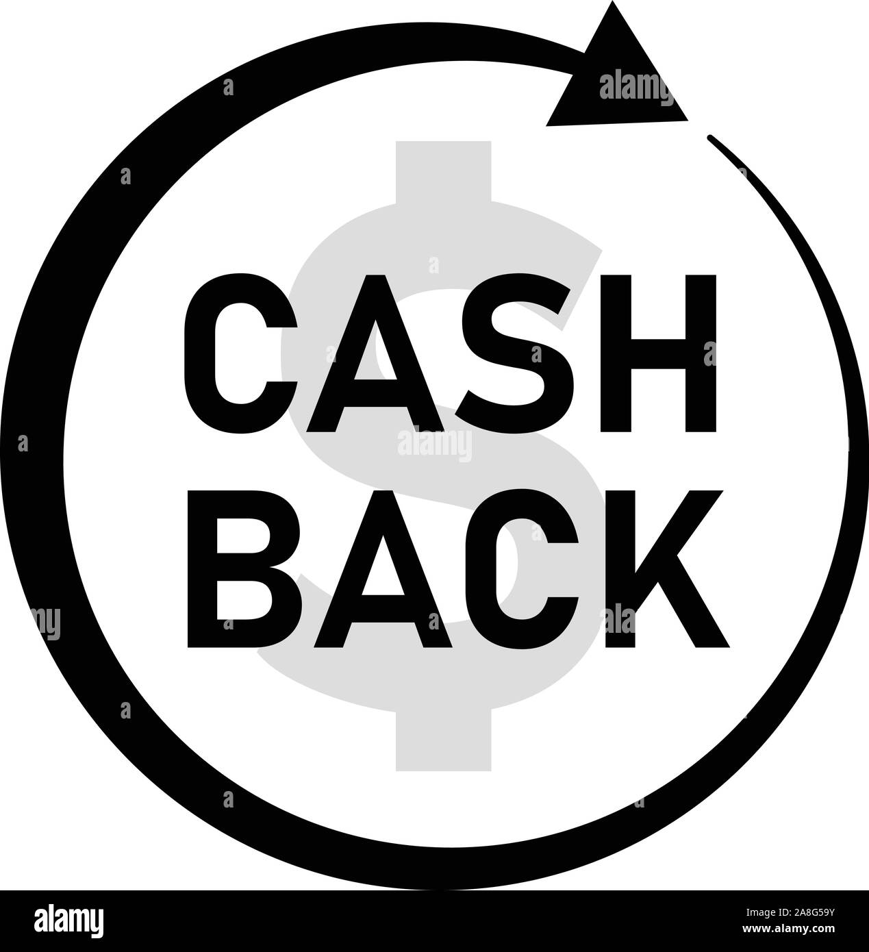 cash back icon on white background. cash back sign. flat style. money ...
