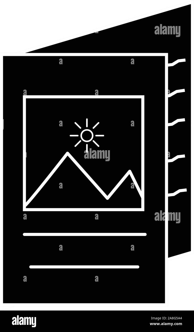 brochure icon in trendy flat style on white background. brochure symbol ...