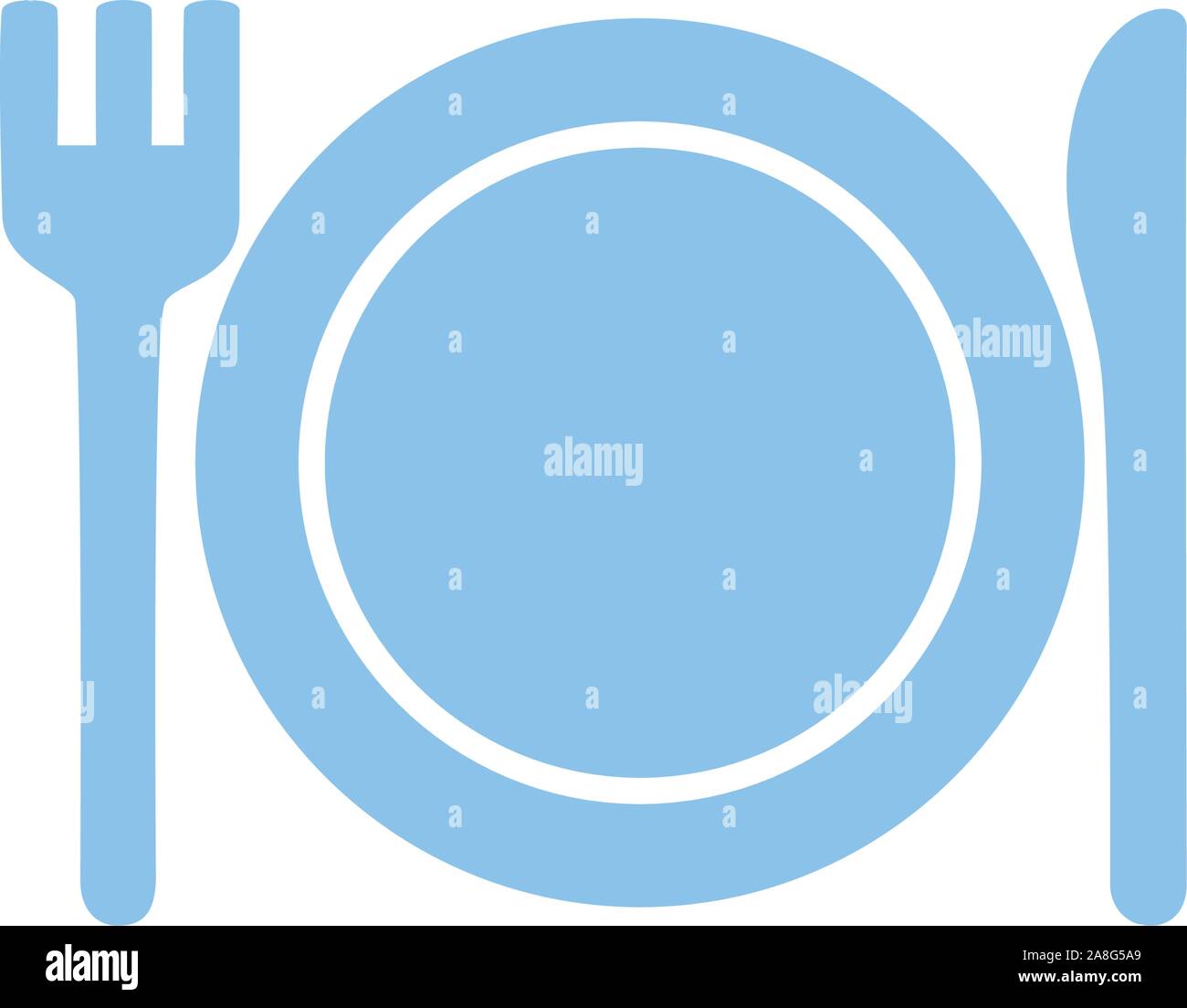 Isolated kitchen plate and cutlery vector design Stock Vector Image ...