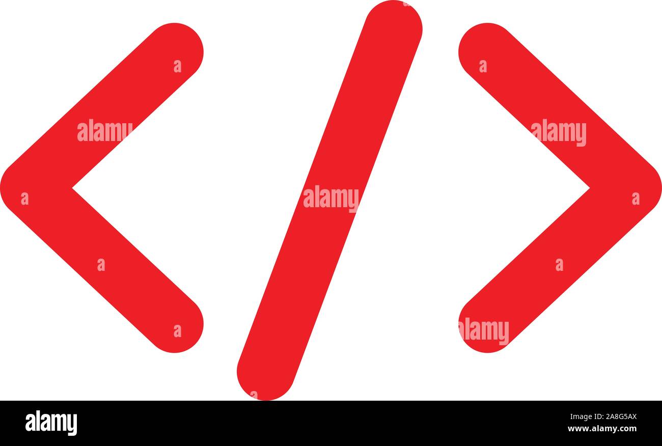 red code sign on white background. flat style. red code icon symbol for ...