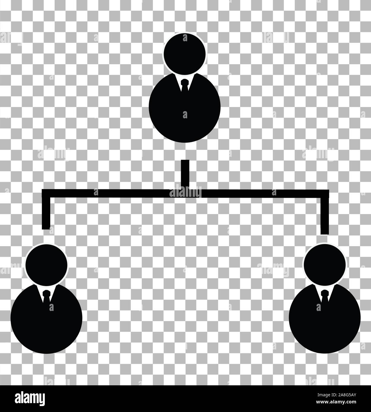 business hierarchical icon on transparent background. business hierarchical sign. flat style ...