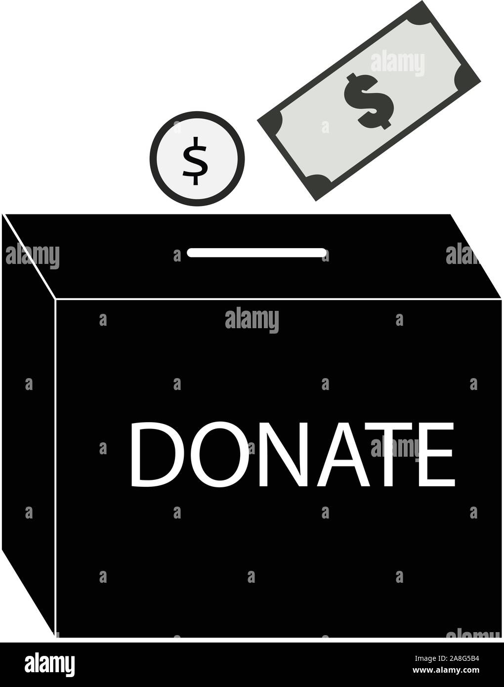 donate money icon on white background. flat style. donate icon design ...