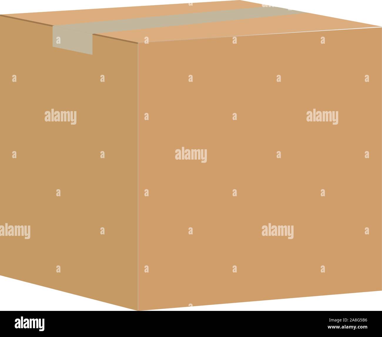 brown closed carton delivery packaging box isolated on white background ...