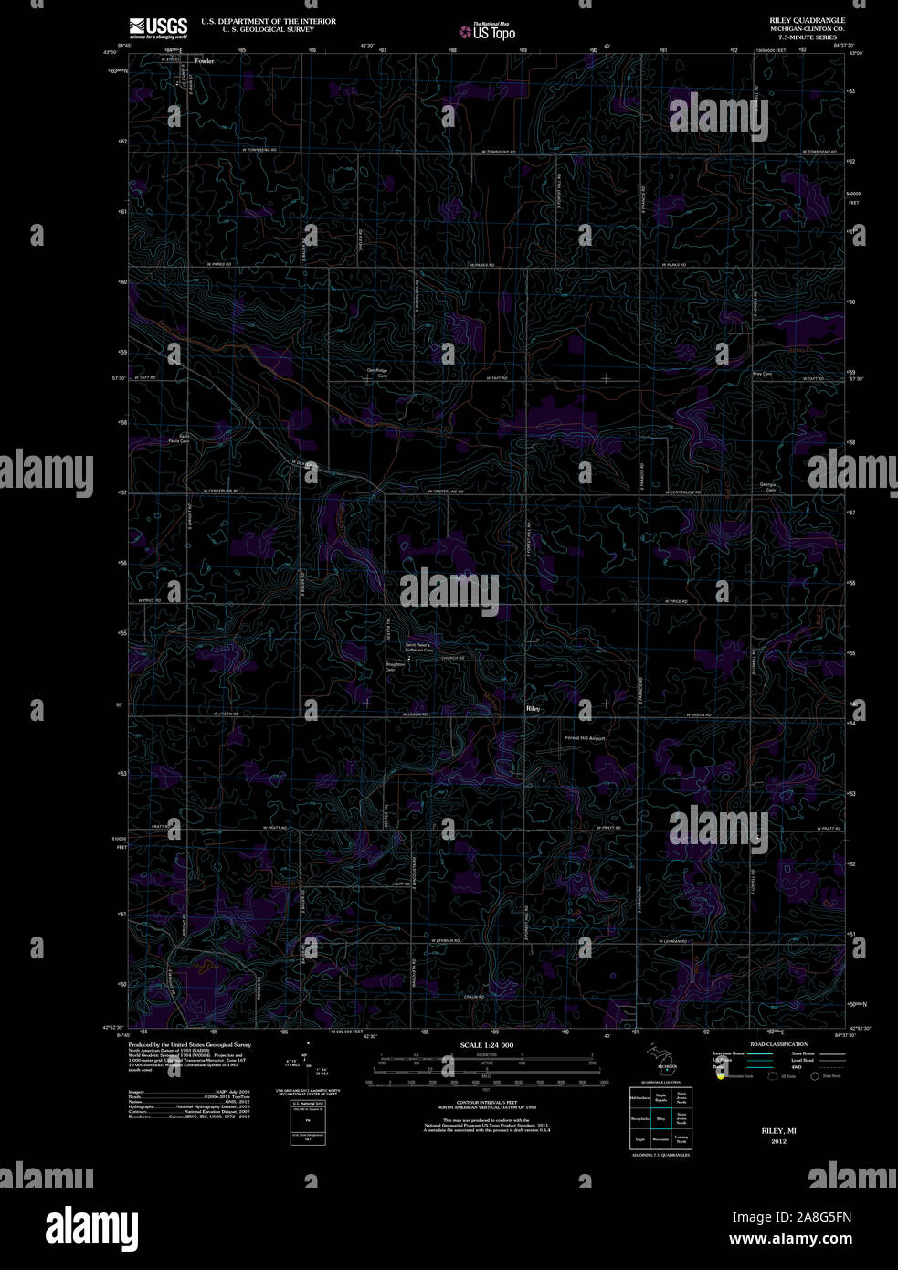 Map of riley hi-res stock photography and images - Alamy
