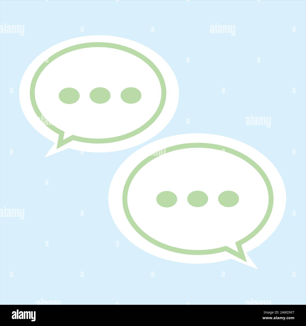 communication bubble icon on white background. chatting sign. flat ...