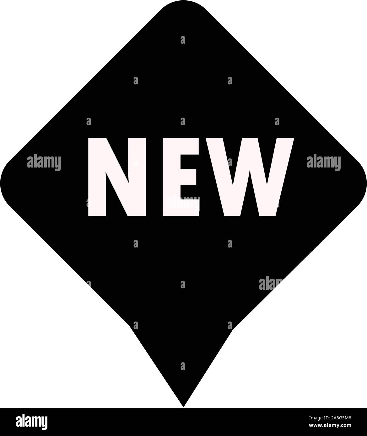 new tag on white background. new item sign. flat style. new symbol ...