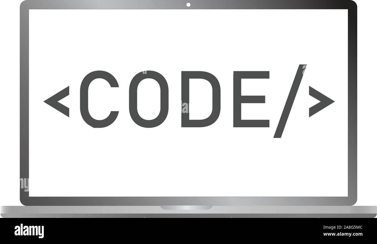 coding icon. coding in computer isolate on white background Stock ...