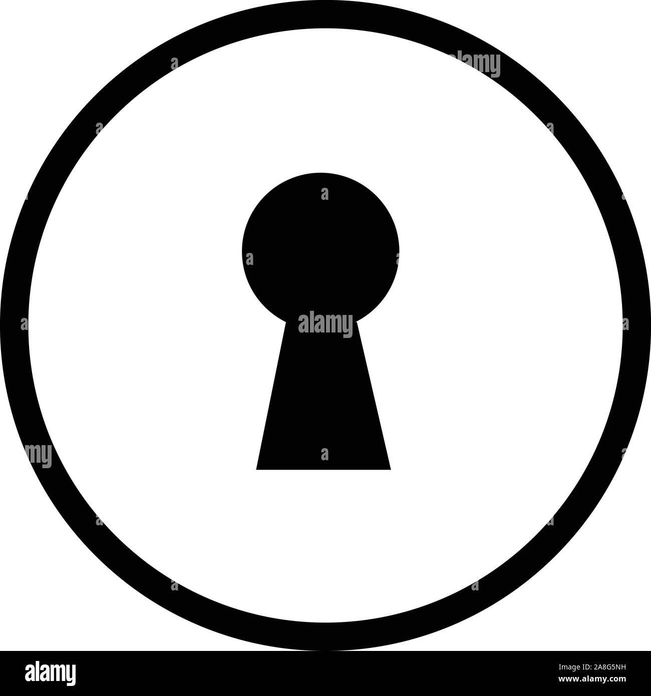 keyhole icon on white background. flat style. sign design vector ...