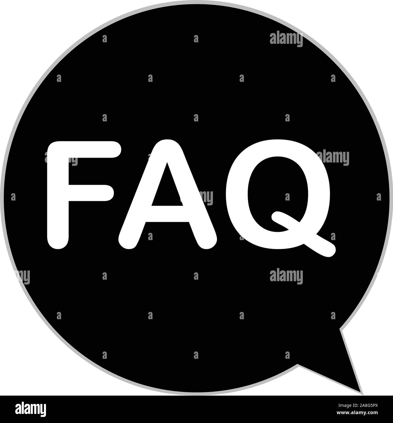 faq icon on white background. flat style. faq information sign. mark ...