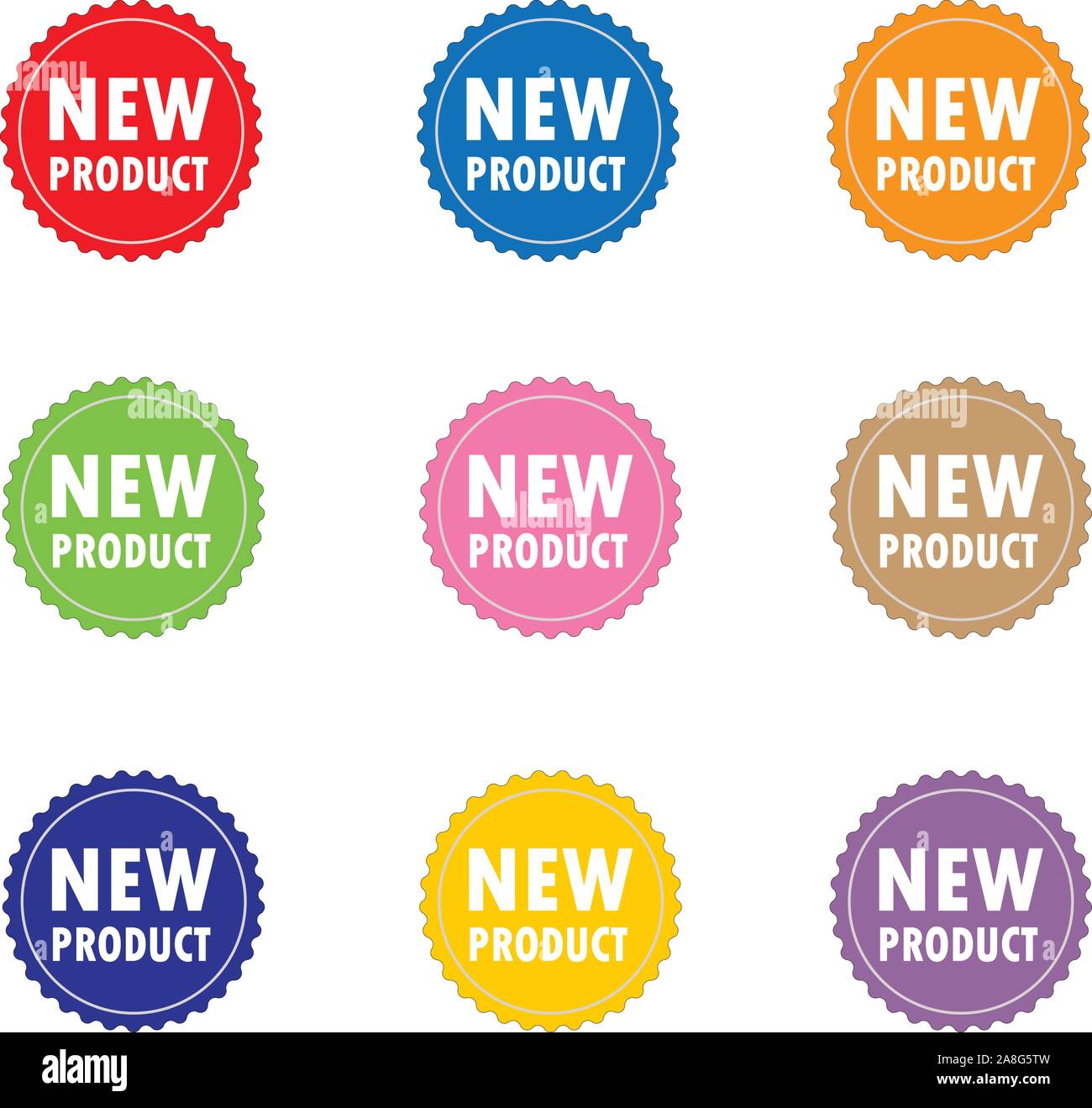 new product corner label. new banner. flat style. new product sign ...