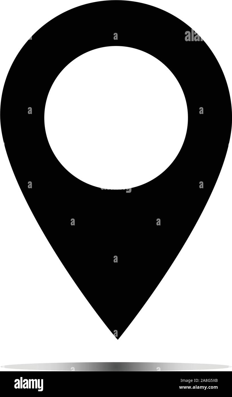 map localization icon on white background. mail sign. flat style. pin ...