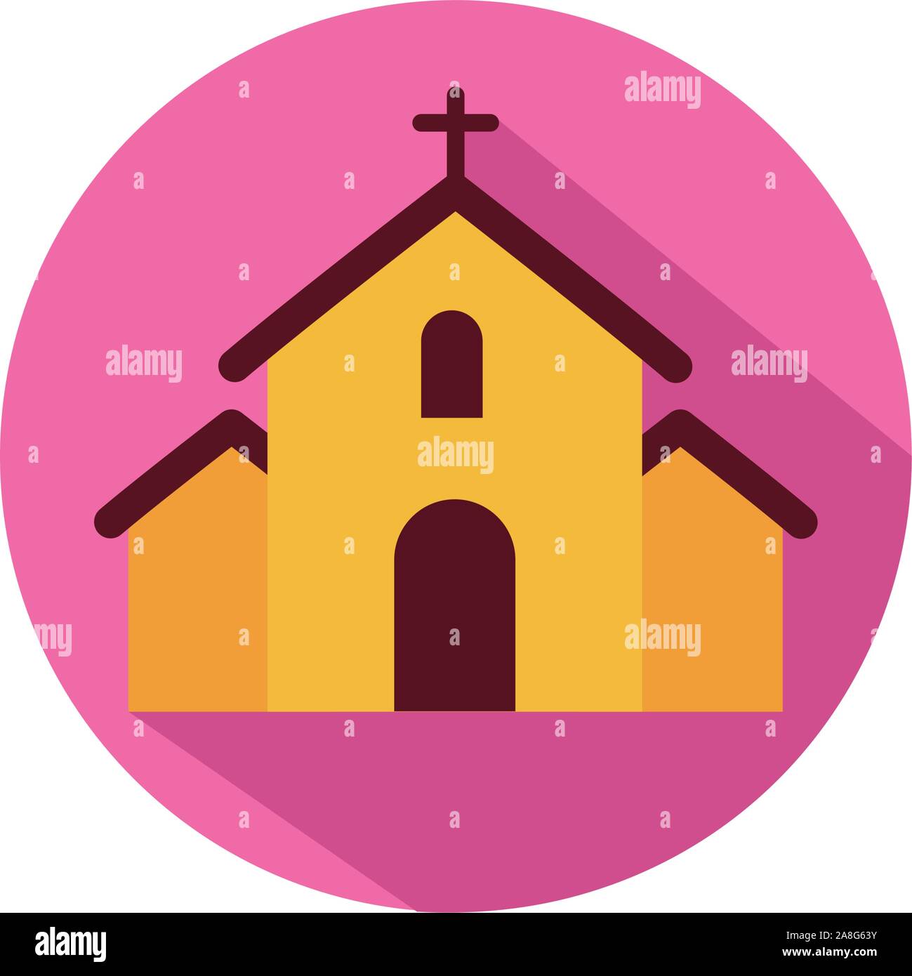 Isolated church with cross vector design Stock Vector Image & Art - Alamy