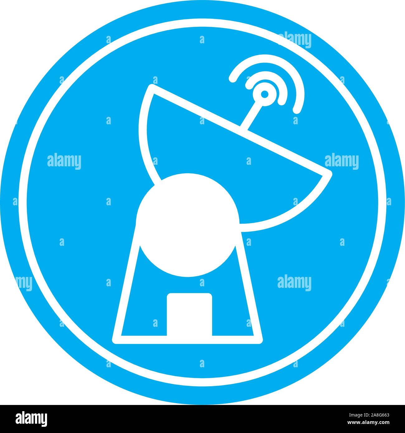 Social media and multimedia antenna icon, Apps communication digital ...