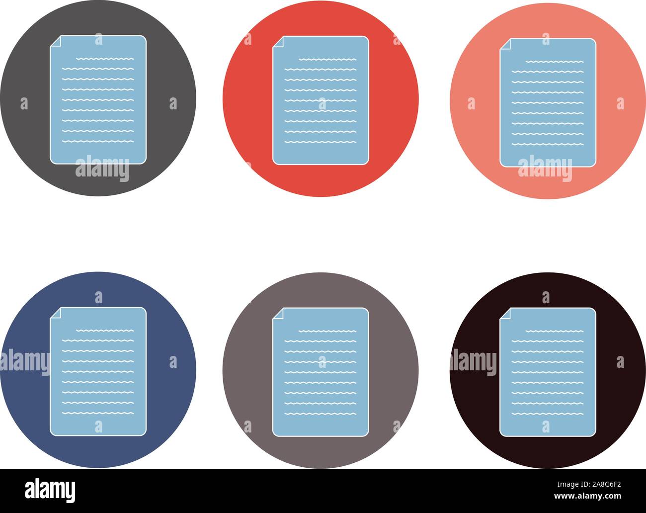 document icon on white background. flat style. paper icon for your web ...