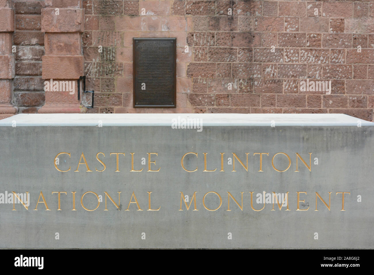 NEW YORK, NY - 05 NOV 2019: Castle Clinton National Monument is a ...