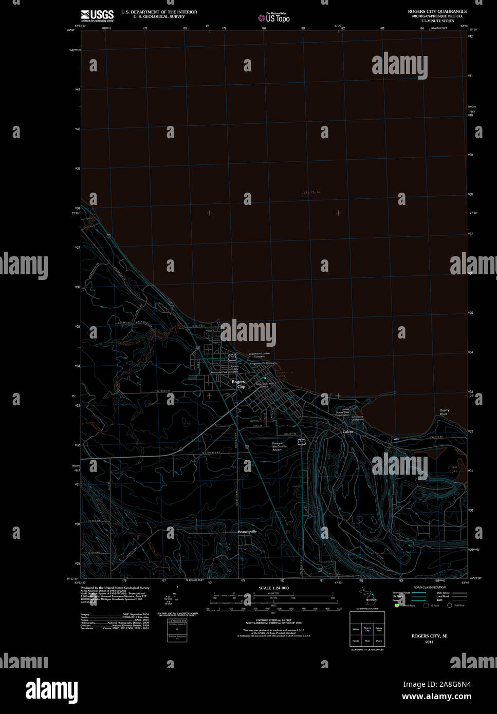 Map of rogers city hi-res stock photography and images - Alamy