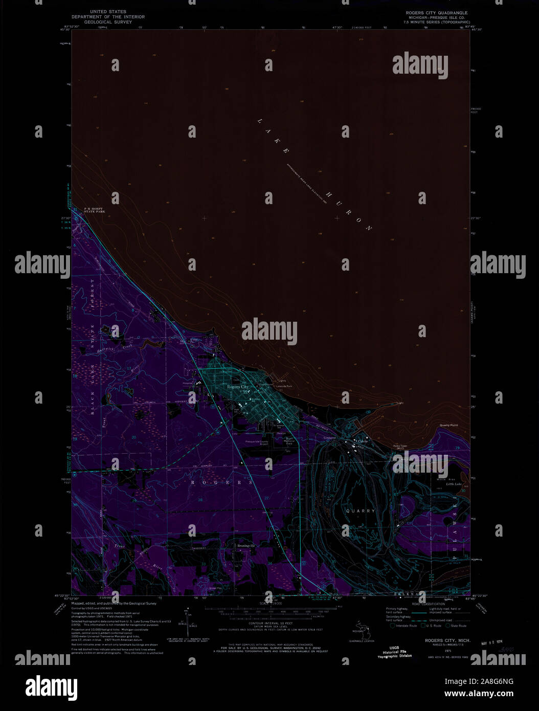 Map of rogers city hi-res stock photography and images - Alamy