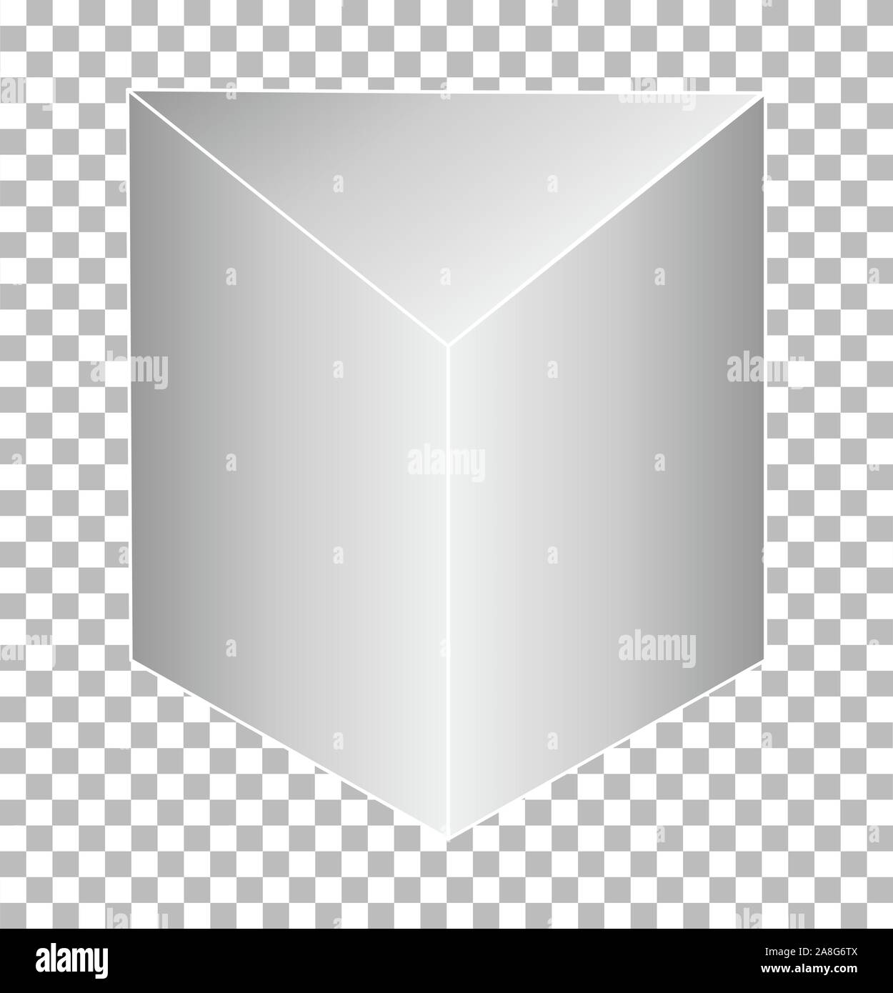 white triangular prism isolated on transparent background. triangular ...
