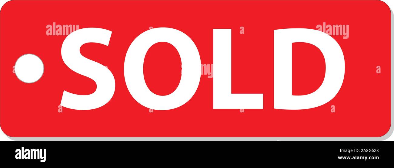 sold icon on white background. sold tag sign. flat style. sold icon for ...