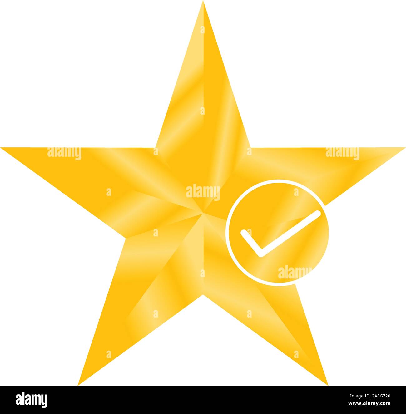 star favorite sign web icon with check mark. star favorite icon on ...