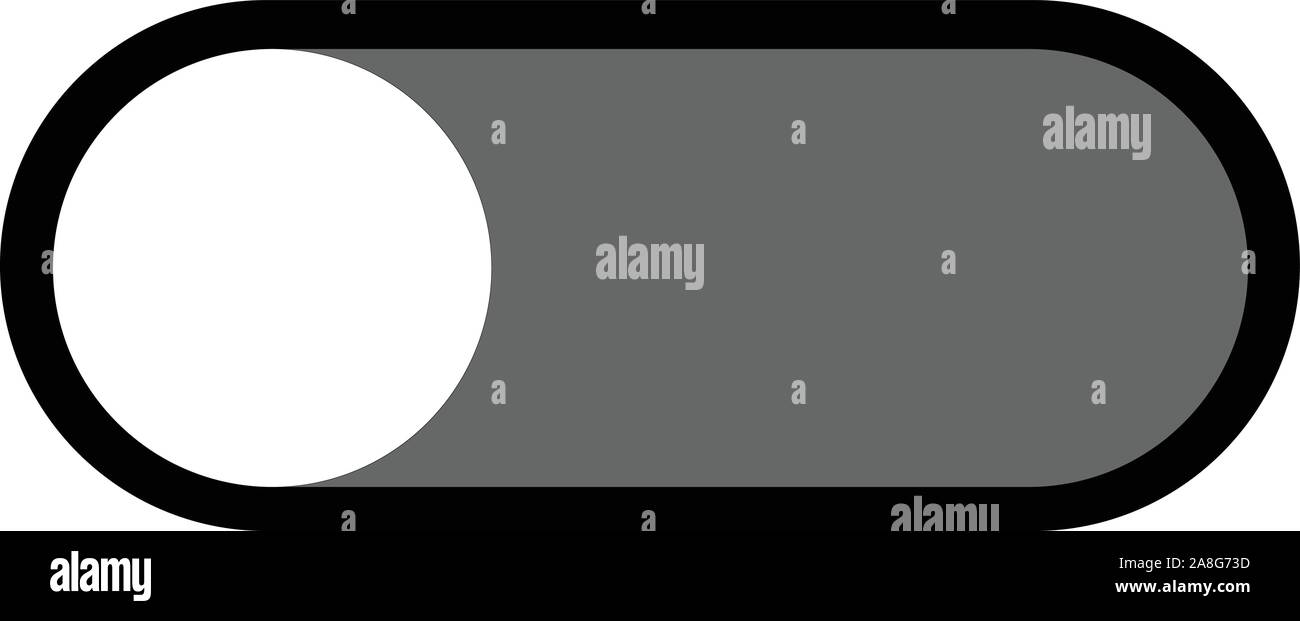 toggle off swipe icon on white background. flat style. toggle off on ...