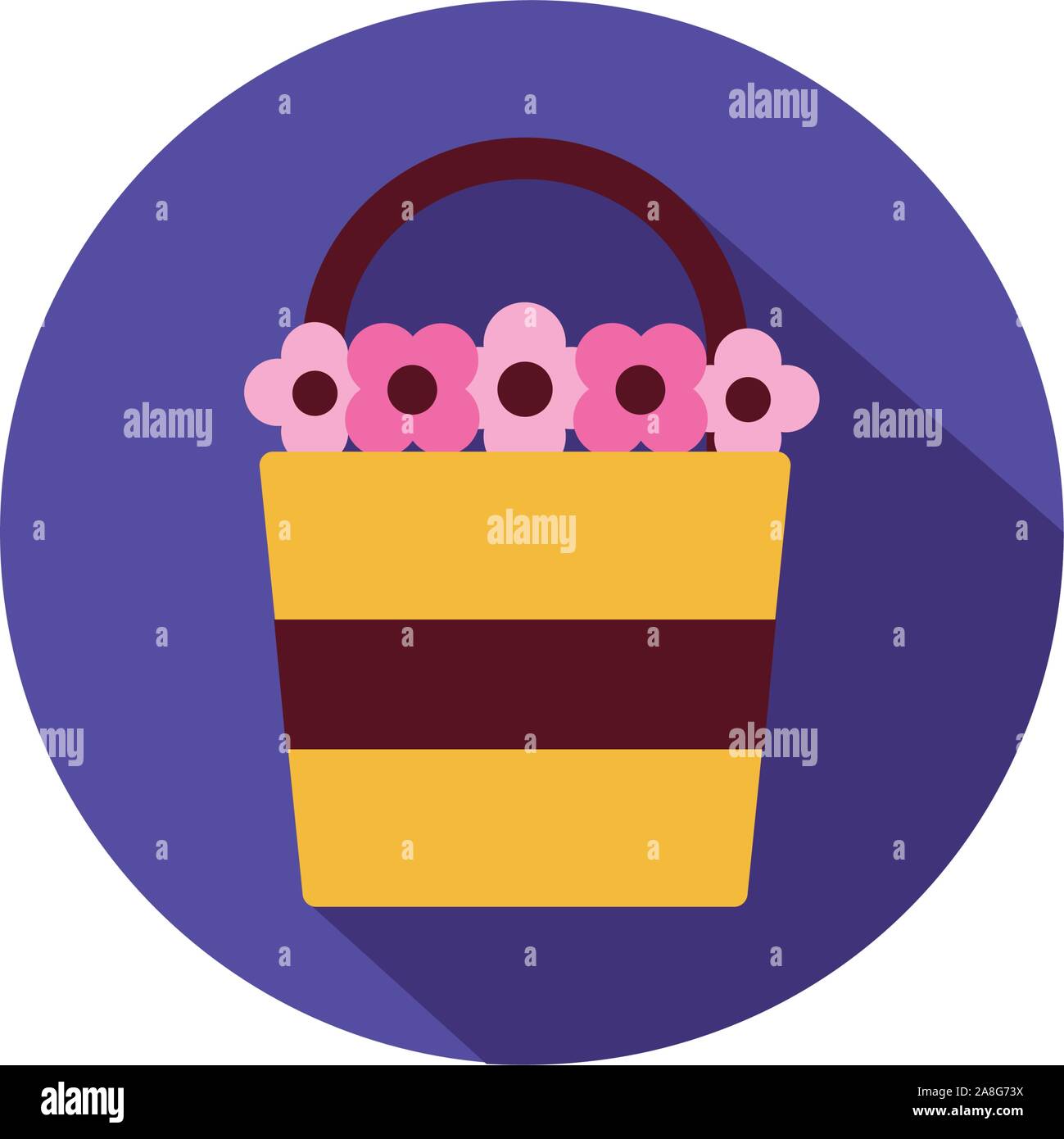 Isolated flowers bucket vector design Stock Vector Image & Art - Alamy