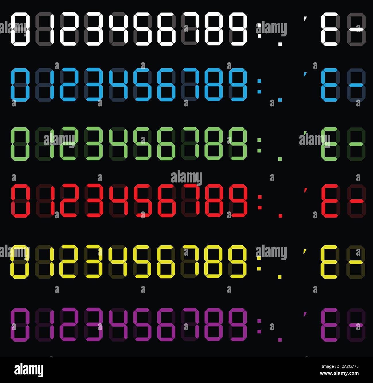 set of calculator digital numbers. electronic figures. LCD digital ... set of calculator digital numbers. electronic figures. LCD digital ...