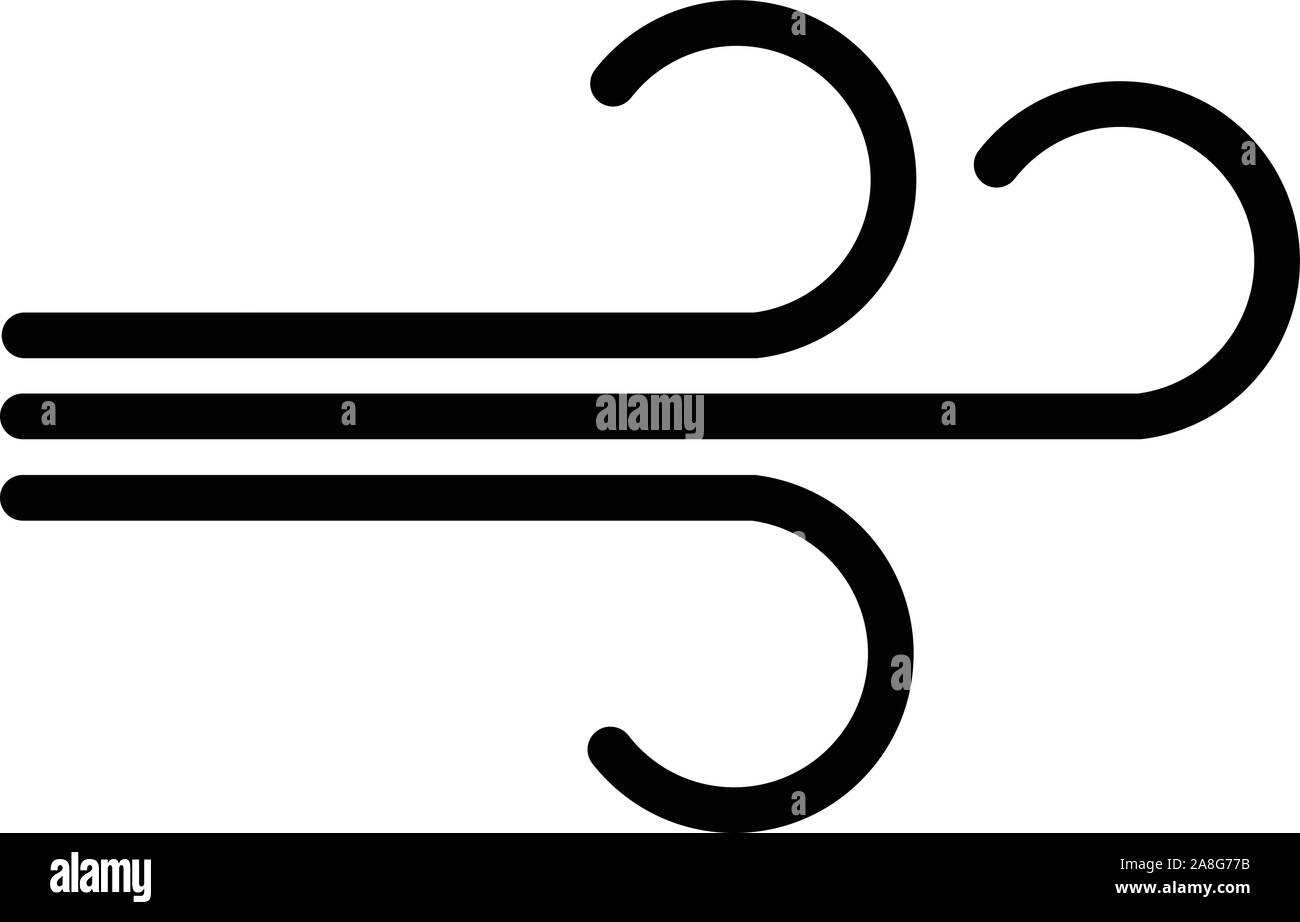 wind icon on white background. flat style. wind sign. cold wind symbol ...