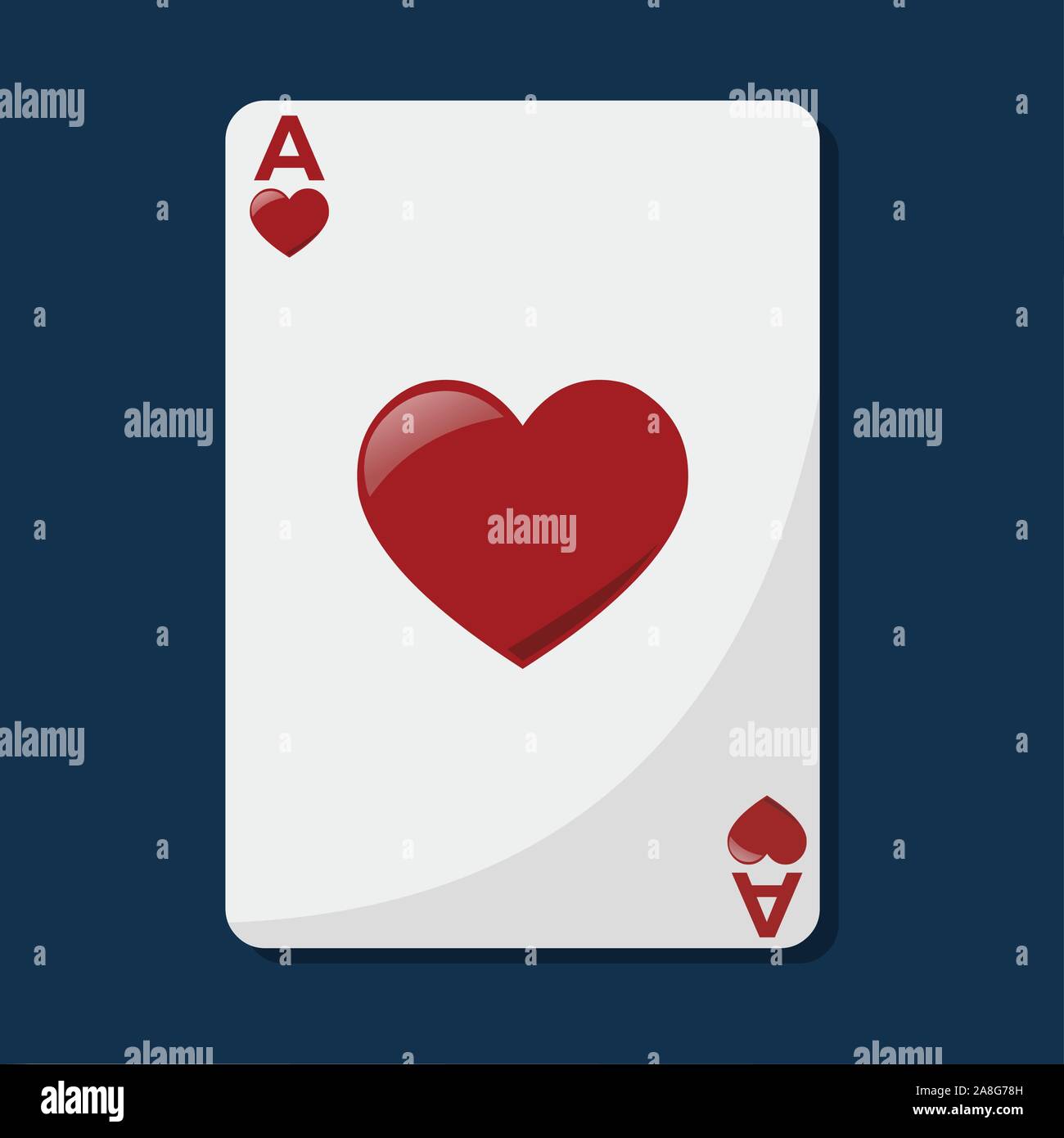 Ace of hearts card Stock Vector Images - Alamy