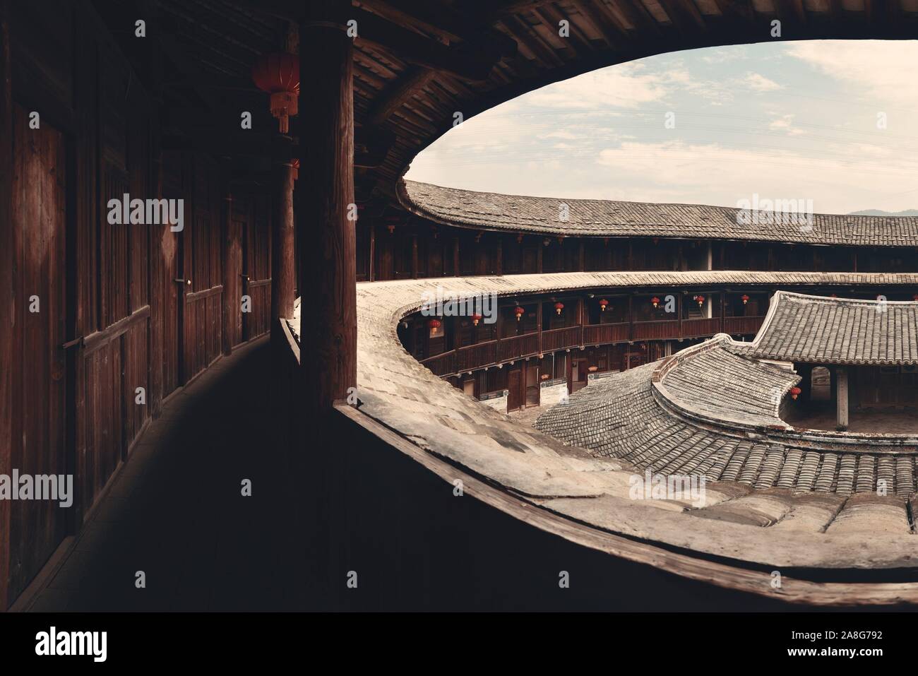 Traditional Tulou building is the unique dwellings of Hakka in Fujian ...