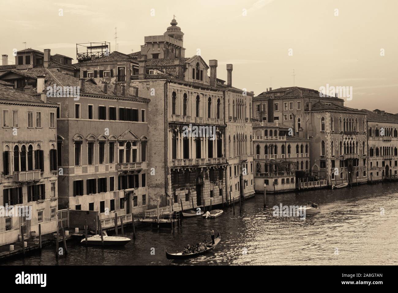 Venice grand canal view with historical buildings. Italy Stock Photo ...