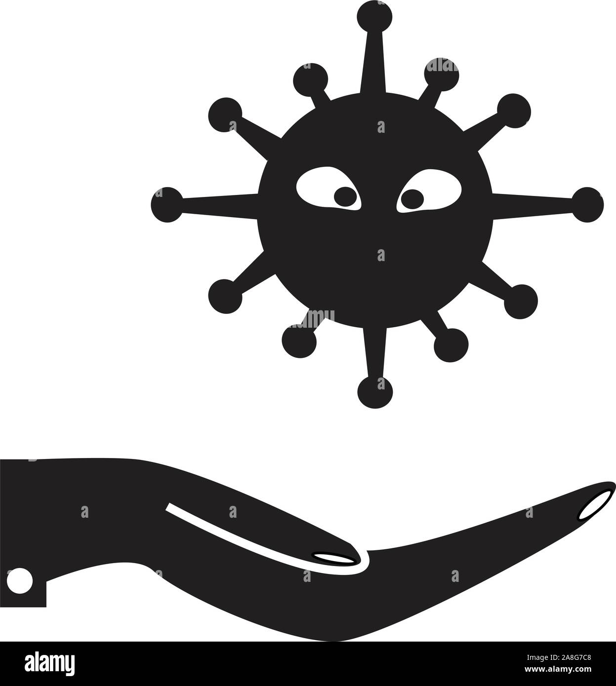 virus infection icon on white background. flat style. map pin icon for ...